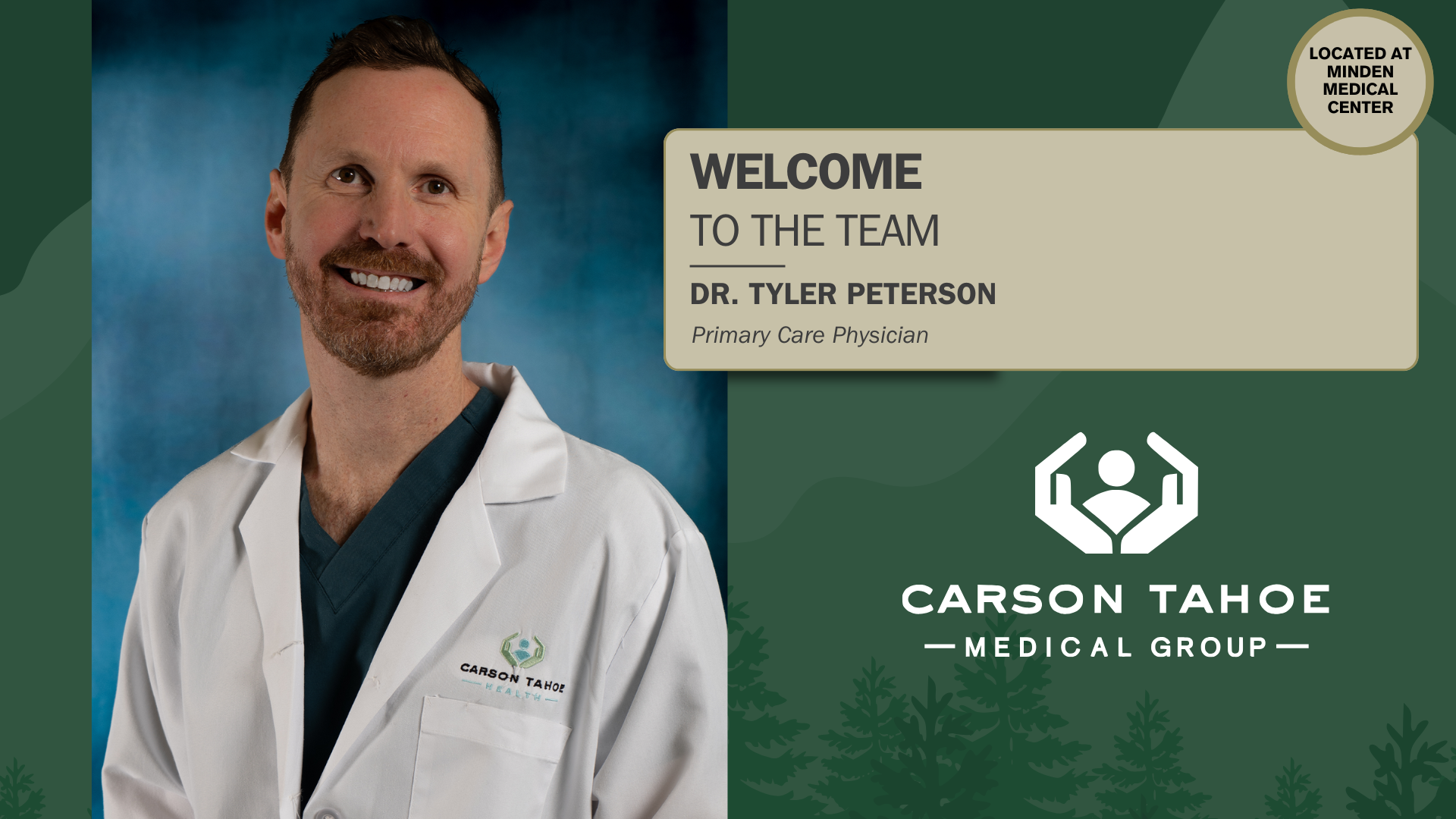 Welcome Dr. Tyler Peterson, DO – Family Medicine Physician | Carson ...