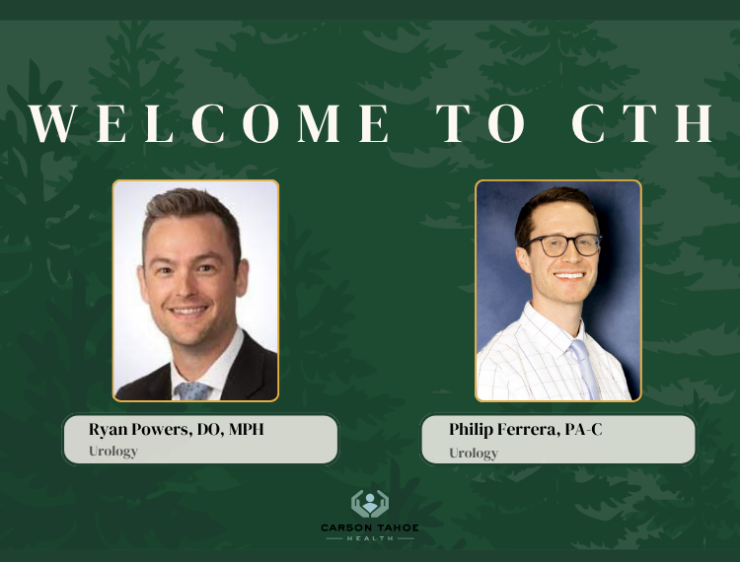 Carson Tahoe Welcomes New Providers to the Urology Team | Carson Tahoe ...